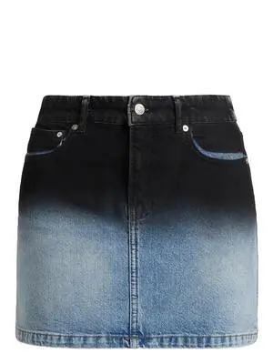 Moschino Ombré Denim Miniskirt - Multi Black