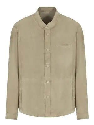 GIORGIO ARMANI Suede Snap-front Jacket