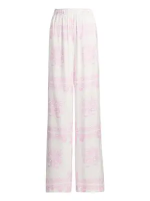 LOVESHACKFANCY Helia Printed Wide-leg Pants
