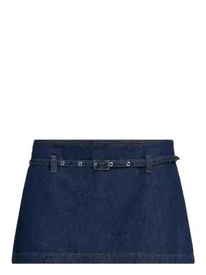 REFORMATION Khloe Low-rise Denim Skort - Biarritz Belted