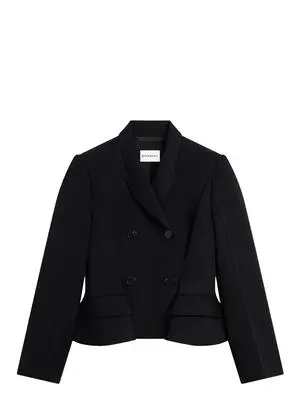 Givenchy Pinch Double-breasted Jacket In Wool - Black