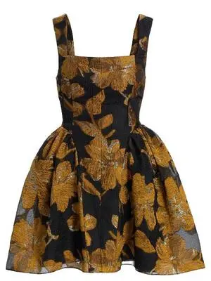 MILLY Erin Floral Brocade Minidress