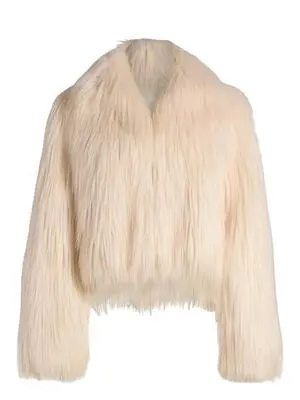 LoveShackFancy Fallon Faux-shearling Jacket - Ivory
