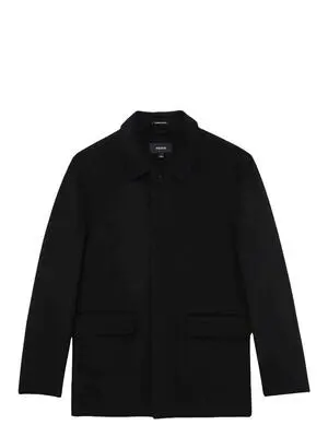 REISS Tamworth Wool-blend Double-face Jacket - Navy