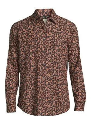 Paul Smith Tailored-fit Floral Shirt - Navy