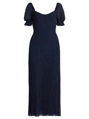 REFORMATION Gloria Polka Dot Midi-dress - Button