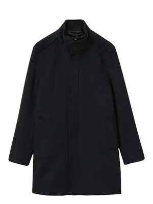 REISS Fuel Felt Coat - Navy