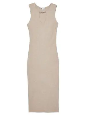 REISS Nola Sleeveless Knit Midi-dress