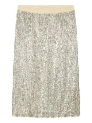 Marina Rinaldi Sequinned Tulle Skirt - Silver