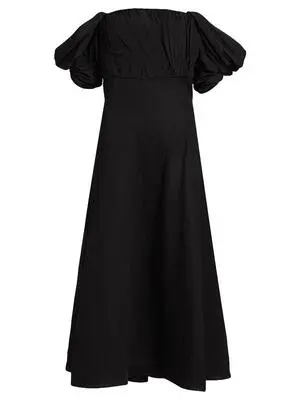 REISS Frankie Bardot Sculpted Midi-dress - Black