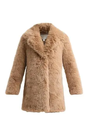 LoveShackFancy Mornet Faur-fur Coat - Brownstone