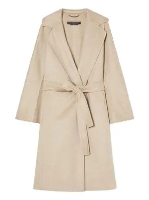 Marina Rinaldi Double Sided Pure Cashmere Coat - Hazelnut Brown