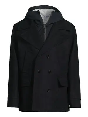 PALTO Fiorentina Wool Blend Regular-fit Peacoat