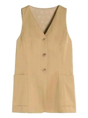MAX MARA Pinstripe Jacquard Jersey Gilet