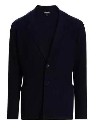 GIORGIO ARMANI Wool-blend Knit Blazer