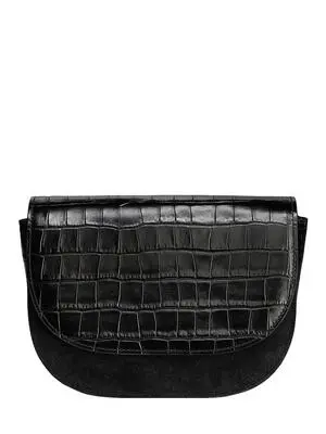 NILI LOTAN Francoise Leather Clutch - Black