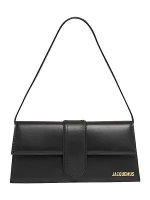 Jacquemus Le Bambino Logo Leather Shoulder Bag - Black