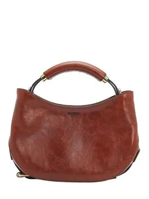 Moschino Logo Leather Top Handle Bag - Hide
