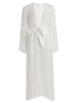 MILLY Vince Pinstriped Cover-up Robe