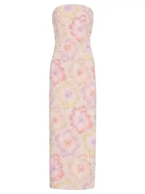 MILLY Kait Floral Embroidered Dress - Rainbow Multi