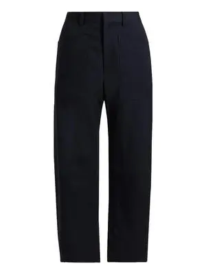 NILI LOTAN Shon Wool Barrel-leg Pants - Midnight