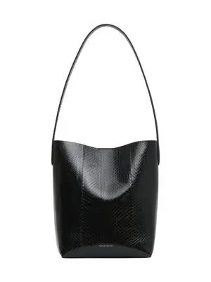 MANSUR GAVRIEL Mini Everyday Cabas Watersnake Shoulder Bag - Black