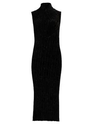 Giorgio Armani Chenille Textured Midi-dress - Brown Mel