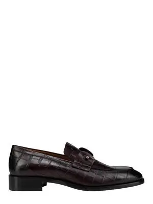 CHRISTIAN LOUBOUTIN Chambelimoc Patinated Leather Loafers - Amara