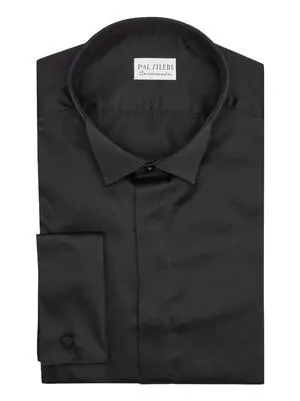 Pal Zileri Cotton Tuxedo Shirt - Black