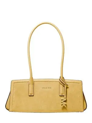 Michael Kors Laila Small Suede Shoulder Tote Bag - Chartreuse
