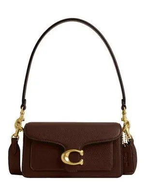 COACH Pebbled Leather Tabby Shoulder Bag 20 Maple