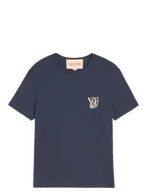 VALENTINO Cotton T-shirt With Patch