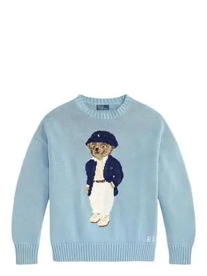 Polo Ralph Lauren Polo Bear Oversize Cotton Sweater - Blue Note