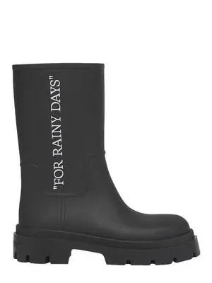 Off-White Reboot Graphic Rain Boots Black