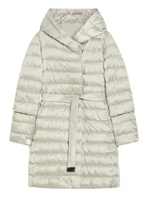 Max Mara Reversible Down Jacket In Water Repellent Satin - Light