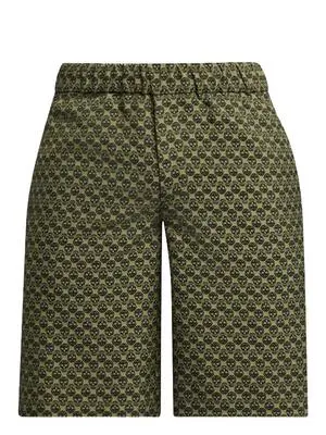 Alexander McQueen Skull Pajama Shorts - Olive