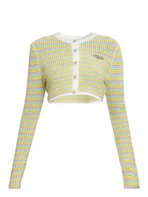 Casablanca Bourgeois Striped Crop Cardigan - Multi
