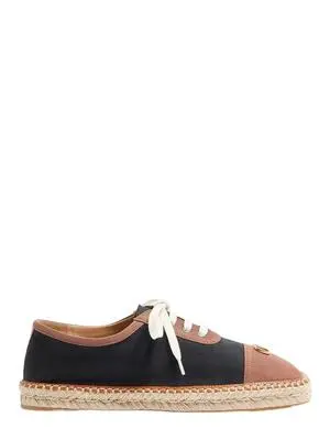Valentino Garavani Palm Avenue Espadrilles Sneakers In Canvas - Black
