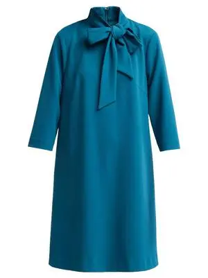 MING WANG Amica Tineck Crepe Shift Mini Dress