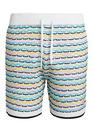 Casablanca Tuck-stitch Cotton Shorts - Multi