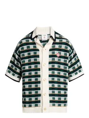 Casablanca Mosaic Cotton Knit Shirt - Multi