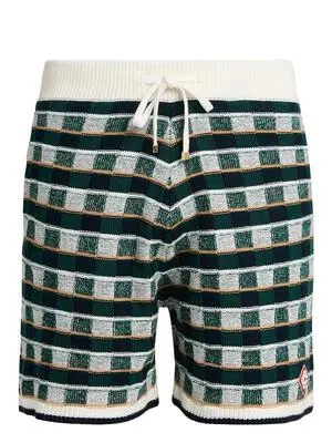 CASABLANCA Mosaic Cotton Knit Shorts