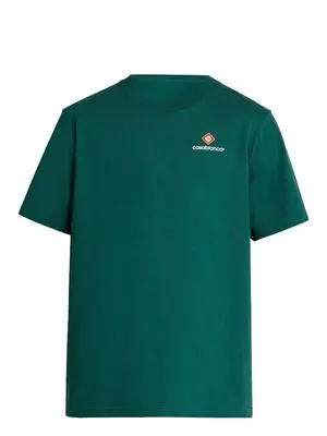 Casablanca Classic Logo Cotton Crewneck T-shirt - Green