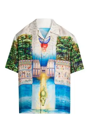 Casablanca Trompe L'oeil Camp Shirt - Multi