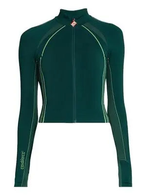Casablanca Seamless Performance Zip Up Jacket - Green