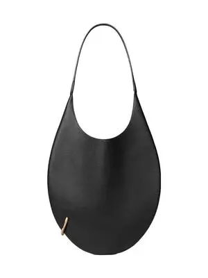 Tory Burch Pierced Leather Shoulder Bag Black