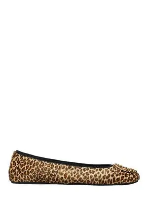 Tory Burch Minnie Leopard-print Travel Ballet Flats - Leopard Multi