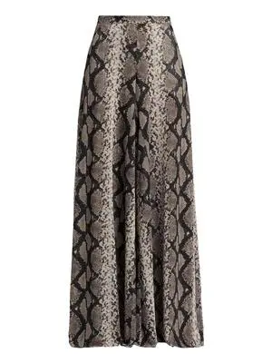 Lapointe Mesh Wide-leg Pants - Python Print