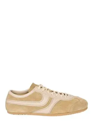 Dries Van Noten Suede & Leather Low-top Sneakers - Beige