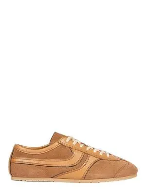 Dries Van Noten Suede & Leather Low-top Sneakers - Tan